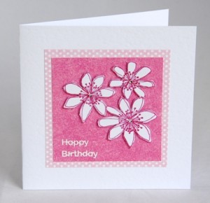 A beautiful handmade floral birthday card | Handmade by Helen