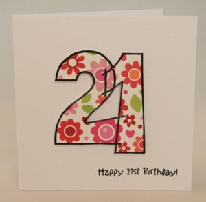 A colourful 21st Birthday card for a girl | Handmade by Helen