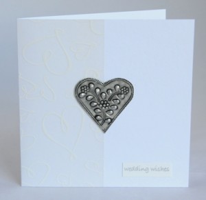 A contemporary handmade wedding card | Handmade by Helen