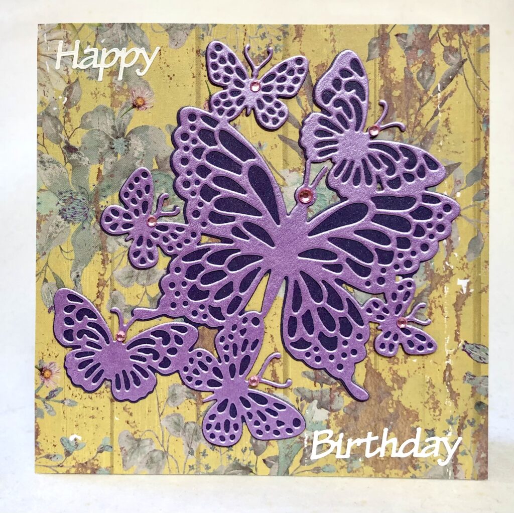 Butterfly Garden Card – Handmade by Helen